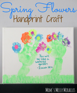 Spring Flowers Handprint Craft - The Shirley Journey