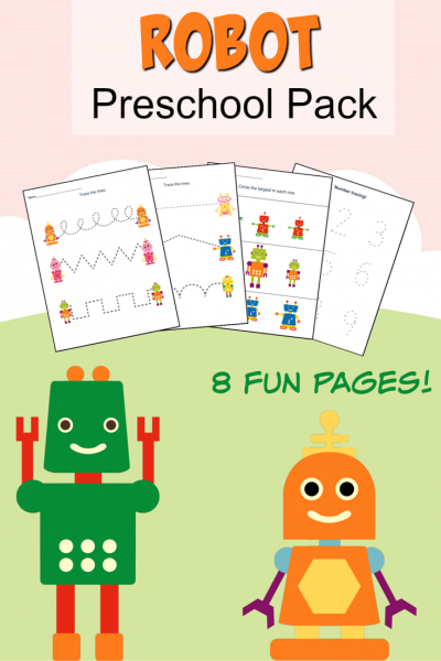 Printable Robot Preschool Pack - The Shirley Journey