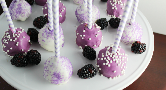Blackberry Cake Pops - The Shirley Journey