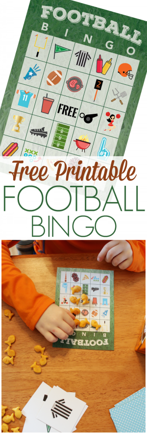 Free Printable Football Bingo Game - The Shirley Journey