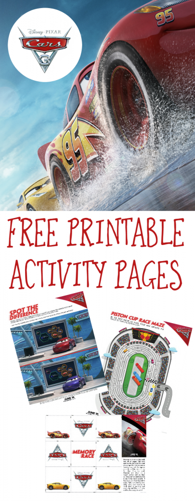 New Cars 3 Trailer + Printable Activities - The Shirley Journey