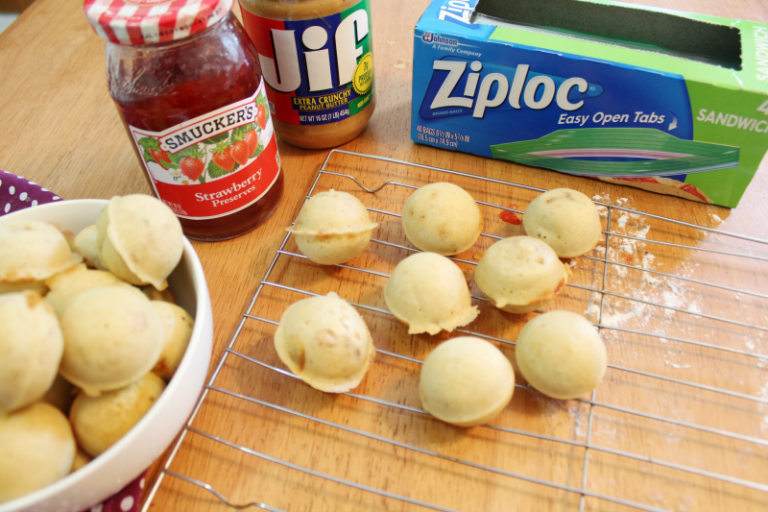 Peanut Butter and Jelly Pancake Poppers - The Shirley Journey