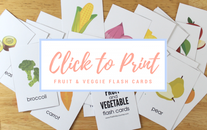 Fruit and Vegetable Flash Cards for Kids - The Shirley Journey