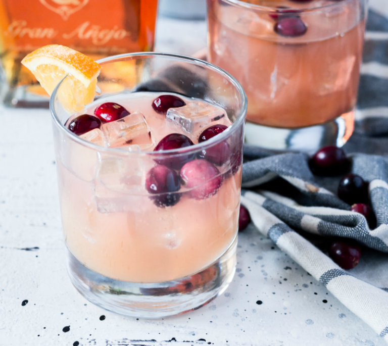 Cranberry Orange Rum Spritzer - The Shirley Journey