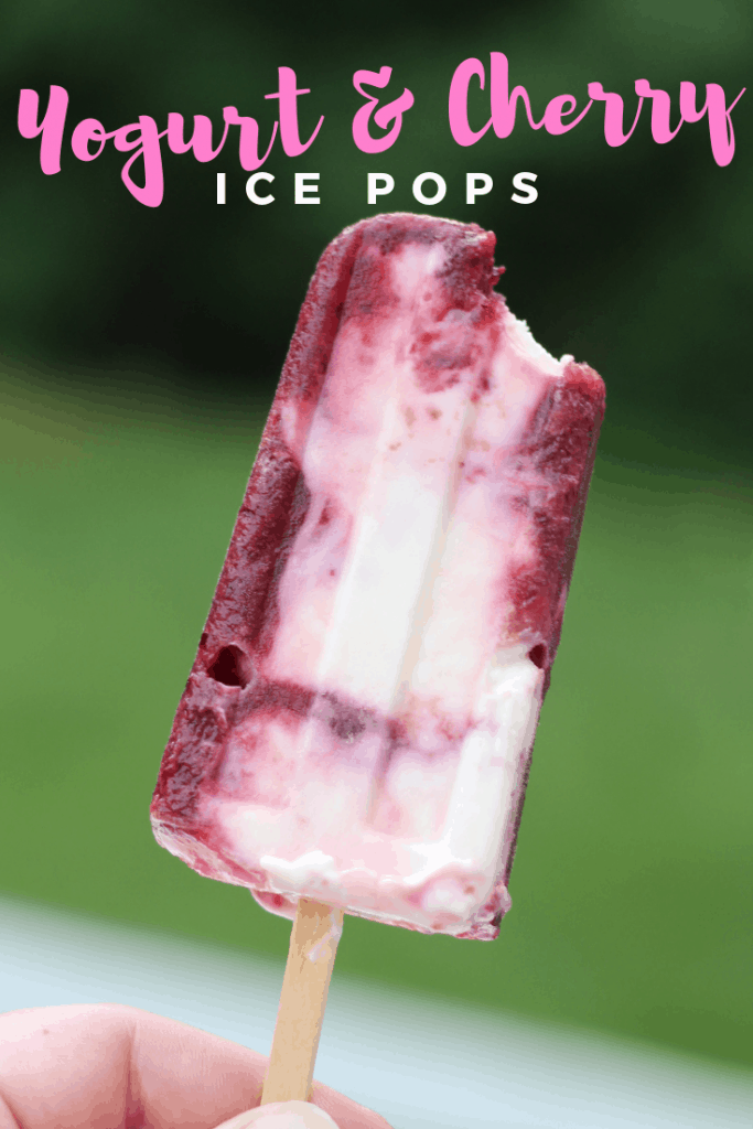 Yogurt & Cherry Ice Pops - The Shirley Journey