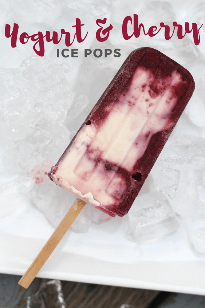 Yogurt & Cherry Ice Pops - The Shirley Journey